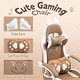 Cute Gaming Chair with Cat Paw Lumbar Cushion and Cat Ears, Ergonomic ...