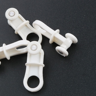 8 Pcs 8.5mm Dia Wheel Plastic Installation Curtain Track Rollers White ...