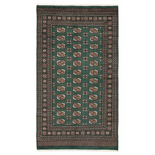 ECARPETGALLERY Hand-knotted Finest Peshawar Bokhara Green Wool Rug - 5 ...
