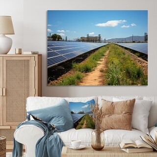 Designart "Solar Panels Renewable Energy I" Architecture Canvas Prints ...