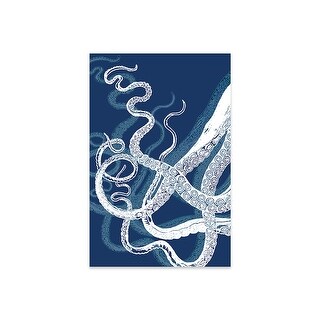 Octopus Tentacles, Blue & White Print On Acrylic Glass by Fab Funky ...