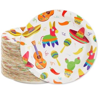 80-Pack Fiesta Design Paper Plates 9inches - Bed Bath & Beyond - 40370255