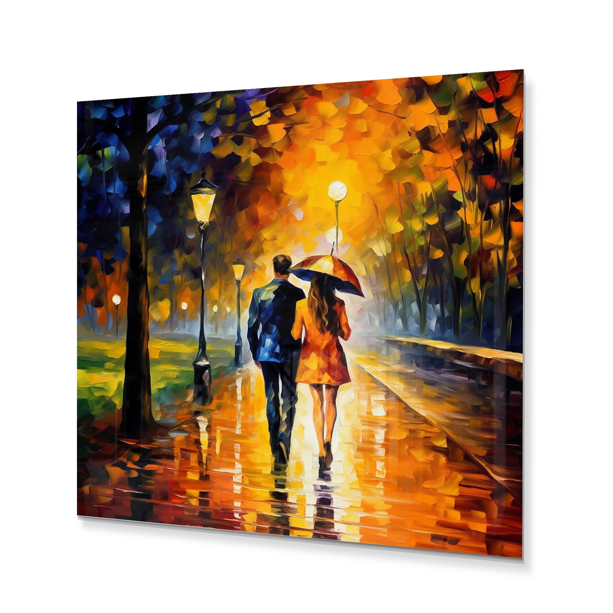 Designart Couple Romance In Paris Couple Metal Wall Art Living Room