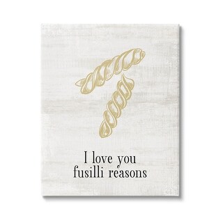 Stupell Love You Fusilli Reasons Phrase Canvas Wall Art, Design by Lil ...