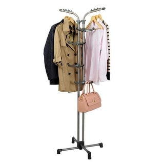 Coats Racks Heavy Duty Standing Clothes Tree Metal Garment Hanger Hats ...