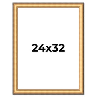 24x32 Frame Gold Plein Aire Solid Wood Picture Frame Width 2 Inches ...