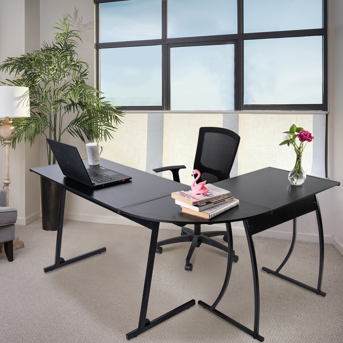 L-Shaped Corner Computer Desk Workstation - Bed Bath & Beyond - 36797832