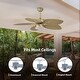 Moasis 52" Palm Leaf Ceiling Fan with Light Tropical Style with Remote ...
