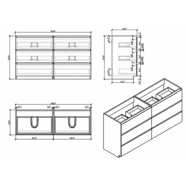 Aron 60'' Freestanding Vanity with Right Single Sink - Bed Bath ...