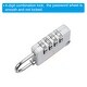 4 Digit Combination Lock with Security Cable Padlock Steel Lock Chain ...