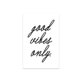 Good Vibes Only. (Cursive) Print On Acrylic Glass by Honeymoon Hotel ...