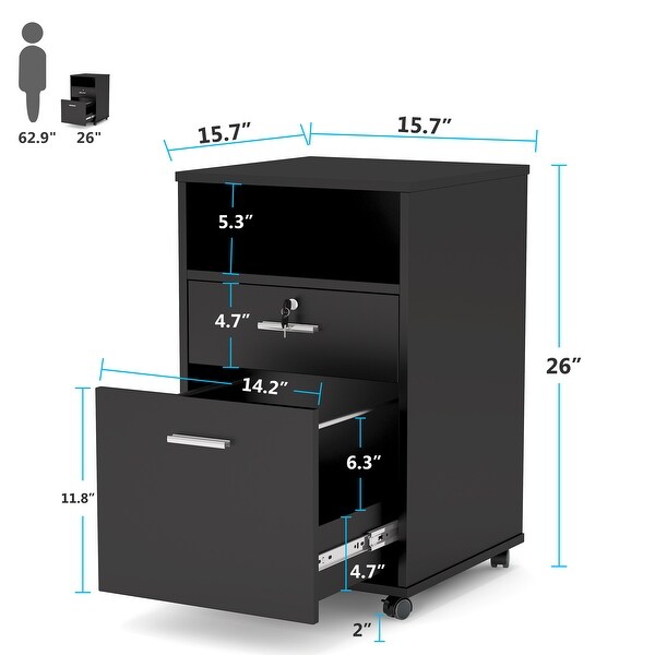 2 Drawer Mobile File Cabinet with Lock Wood Modern Filing Cabinet On Sale Bed Bath Beyond 36152949