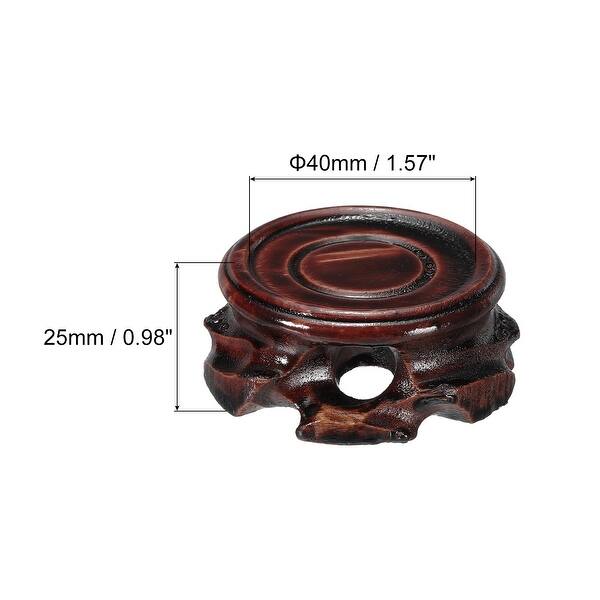 Wooden Stand Holders Displays Base 40mm Diameter Black for Vase Bonsai ...