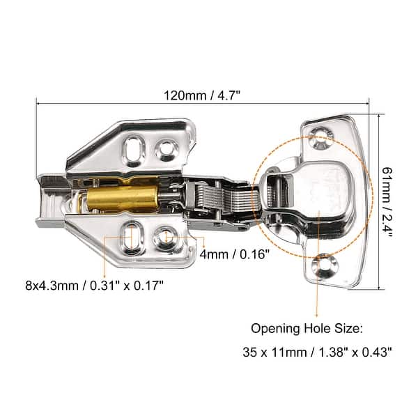 Stainless Steel Face Frame Concealed Cabinet Half Overlay Door Hinges ...
