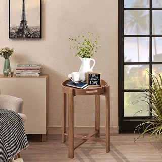 WallBeyond Round Tray Side Table - Bed Bath & Beyond - 32830663