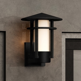 Luxury Mid-Century Modern Outdoor Wall Sconce, 12"H x 9.125"W, with ...