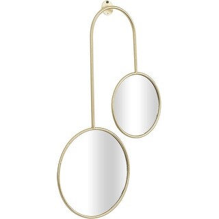 Metal Round Wall Mirror, 18" x 1" x 28", Gold - Bed Bath & Beyond ...