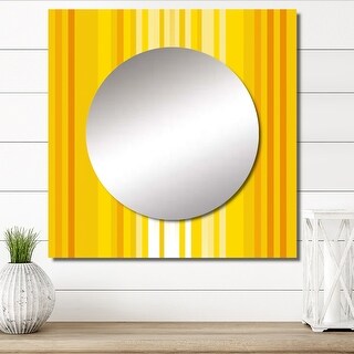 Designart "Sunshine Philosophy of Life Minimal Yellow" Geometric Wall ...