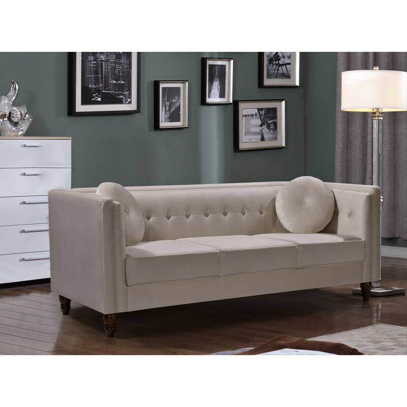 Angie Classic Kittleson Chesterfield 3-Piece Set-Loveseat Sofa & Chair ...