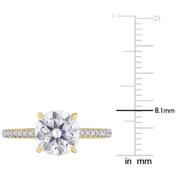 Miadora 1 4/5ct DEW Created Moissanite and 1/10ct TDW Diamond ...