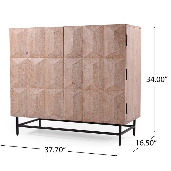 2 Door Geometry Storage Cabinet, Sidboard - Bed Bath & Beyond - 40789420