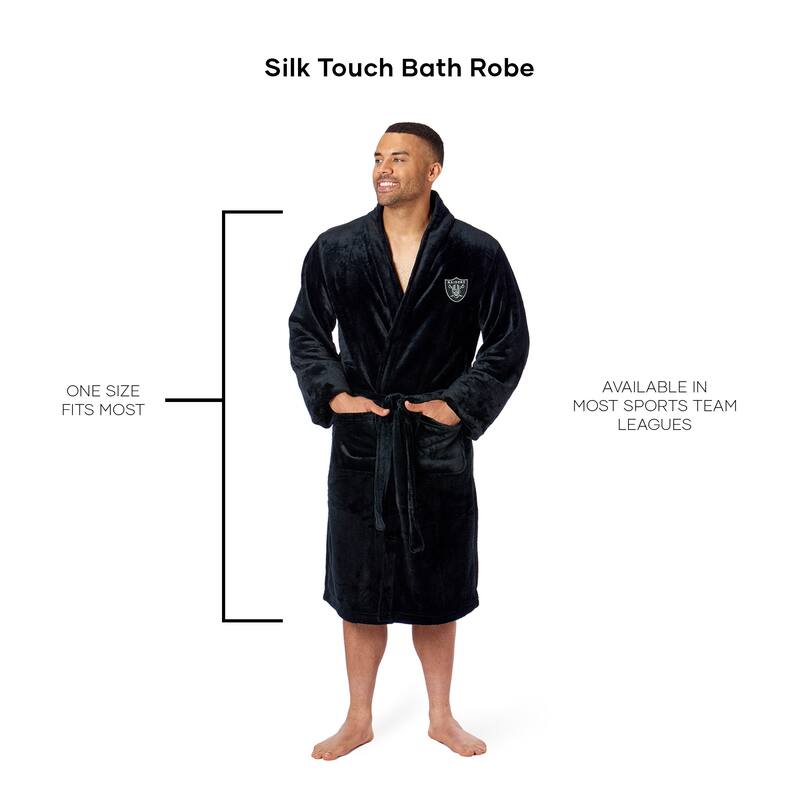 NFL Las Vegas Raiders Men's L/XL Silk Touch Robe - On Sale - Overstock ...