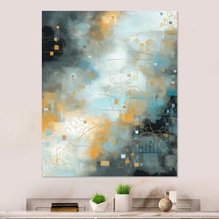 Designart "Abstracted Vibrant Expressions II" Modern Geometric Metal ...