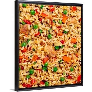 "Fried rice with vegetables" Black Float Frame Canvas Art - Bed Bath ...