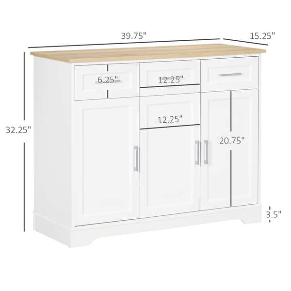 HOMCOM Modern Kitchen Sideboard Buffet Cabinet with Storage Versatility ...
