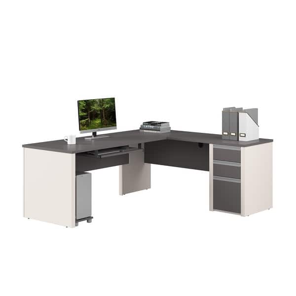 Bestar Connexion 72W L Shaped Desk with Storage Drawers - Bed Bath ...