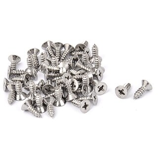 M4.2 x 13mm Countersunk Cross Head Self Tapping Screw Fasteners 50 Pcs ...