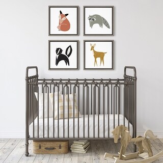 Kate and Laurel Sylvie Modern Animal Framed Canvas Set by Stacie ...