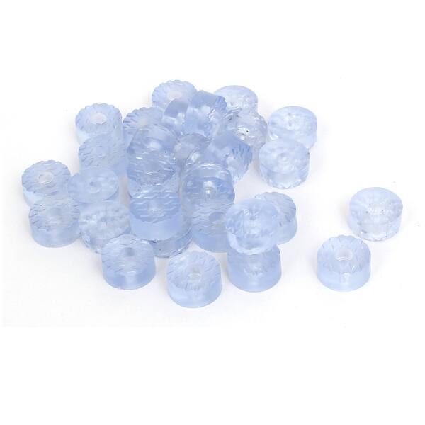 Furniture Table Chair Leg Cylindrical Shape Foot Pads Clear Blue 16mm ...