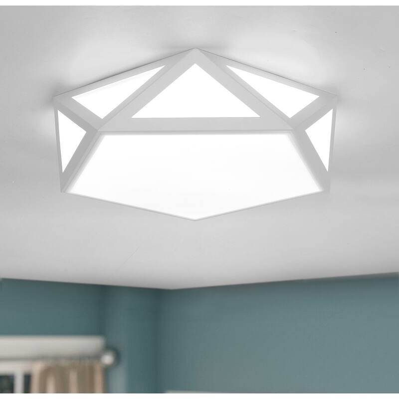 Modern Geometric LED Flush Mount Ceiling Light - On Sale - Bed Bath ...