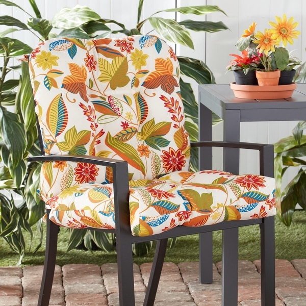 Outdoor Tufted Dining Chair Cushion
