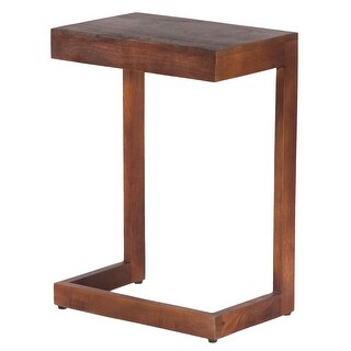 26 Inch Handcrafted Mango Wood Side End Table, Open Design Base - Bed ...