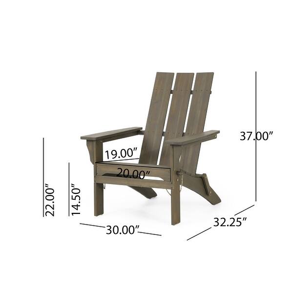 Zuma Outdoor Outdoor Acacia Wood Foldable Adirondack Chairs (Set of 2 ...