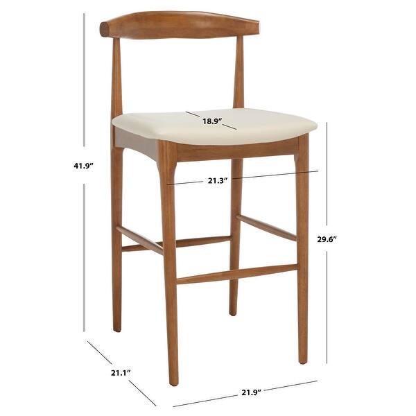 SAFAVIEH Lionel Retro 30-inch Bar Stool - 22 in. W x 21 in. D x 42 in ...