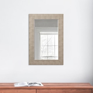 26 x 38 Modern Rectangular Mirror, Shargeen Texture, Bevel - Bed Bath ...