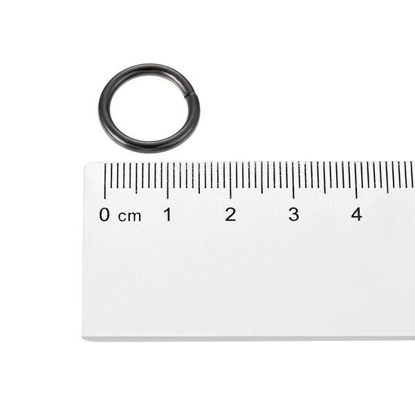 Metal O Rings, 10mm(0.39") ID 1.6mm Thick Non-Welded O-Ring, Dark Gray ...
