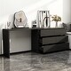 Timechee Home Rotating Dresser and Desk 6 Drawer Dresser Vanity Makeup ...