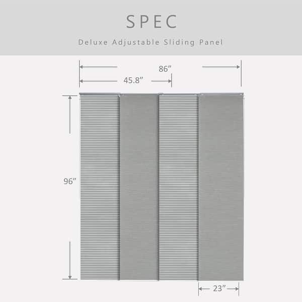 GoDear Design Natural Woven Adjustable Sliding Panel Track Blinds ...