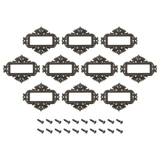 Metal Label Holders 55x43mm Name Card Tag Frames for File Drawer 24Pcs ...