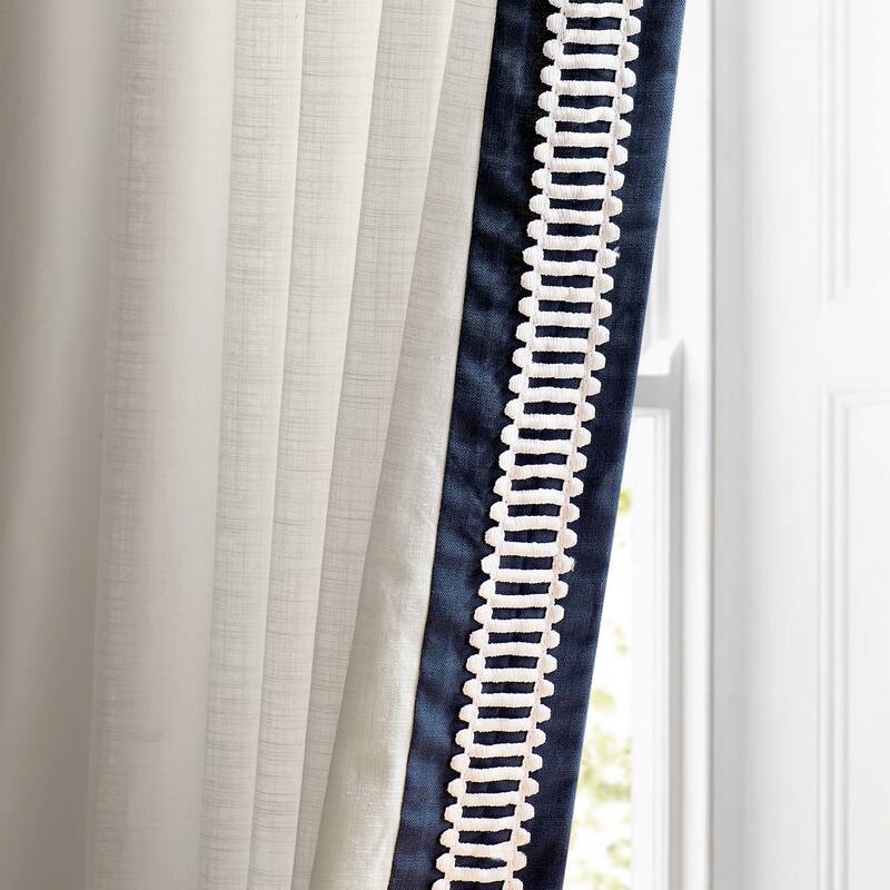 Exclusive Fabrics Bordered Textured Cotton Curtains For Bedroom ...