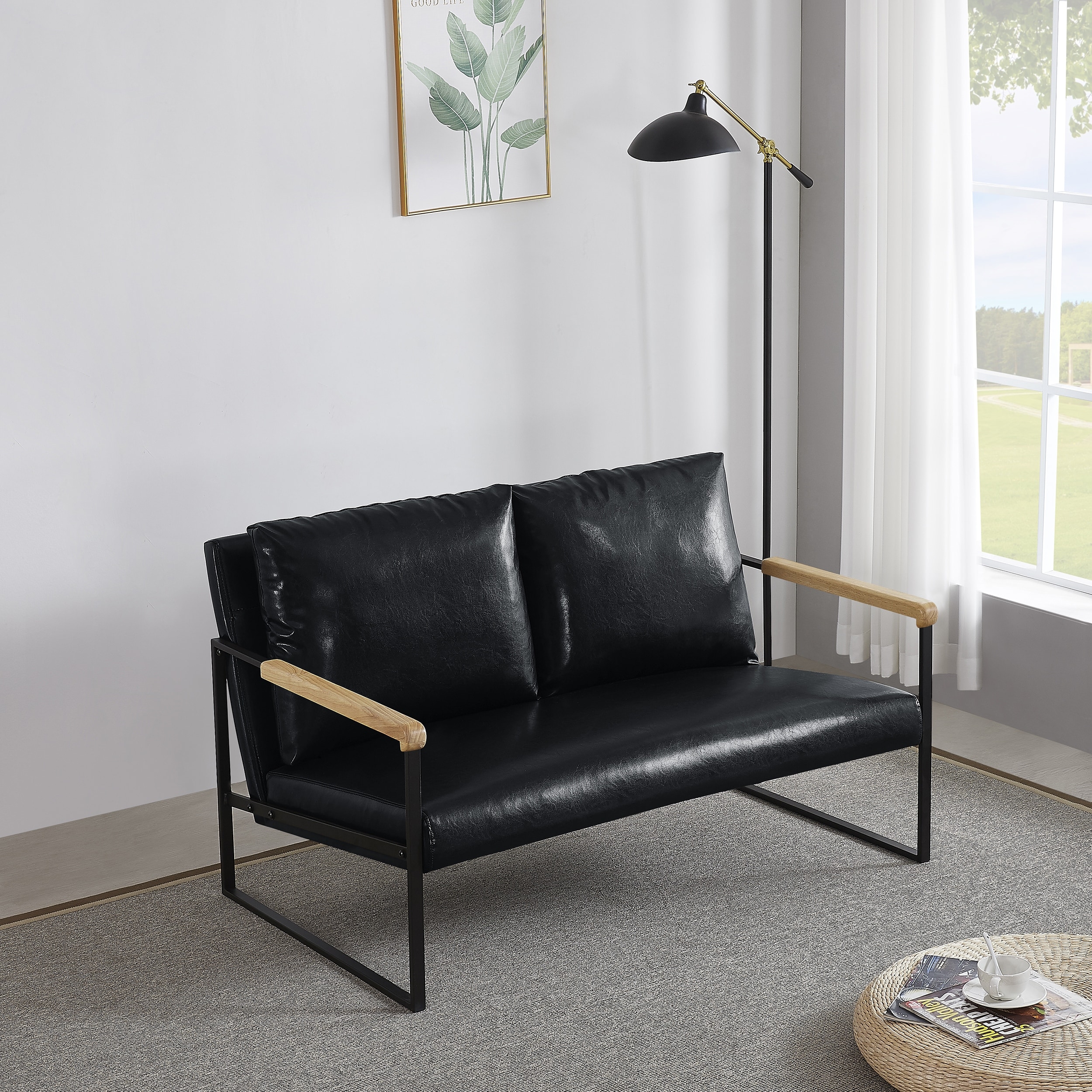 Metal frame loveseat store