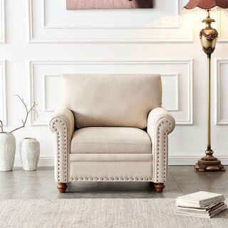 Accent Arm Chair Single Soft Sofa Wood Legs Living Room Home Reading ...