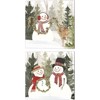 Tara Reed 'Christmas in the Woods A' Canvas Art (Set of 2) - Bed Bath ...
