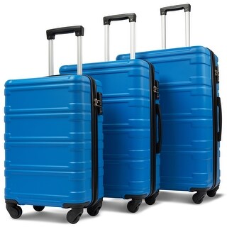 Luggage Hard Shell Suitcases Set of 3 Expandable Lightweight ABS ...