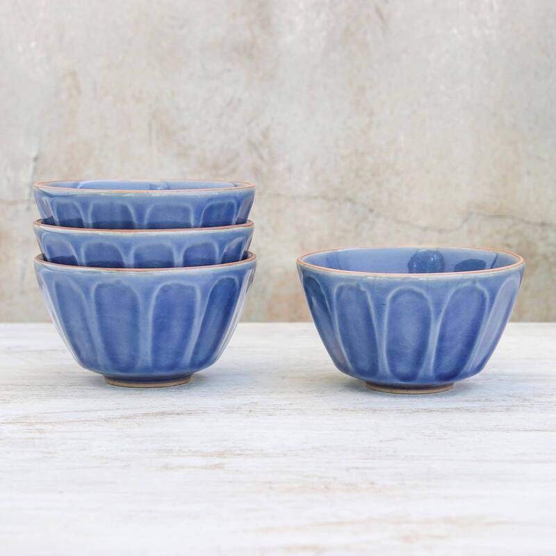 Handmade Simple Thai Ceramic bowls (Thailand) - Overstock - 32561127