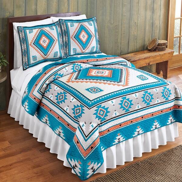 teal aztec pattern